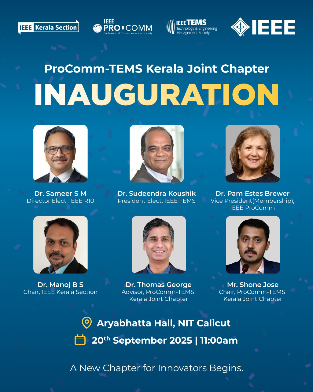 ProComm-TEMS Kerala Joint Chptr Inauguration, 20 Sept 2025 - IEEE ...